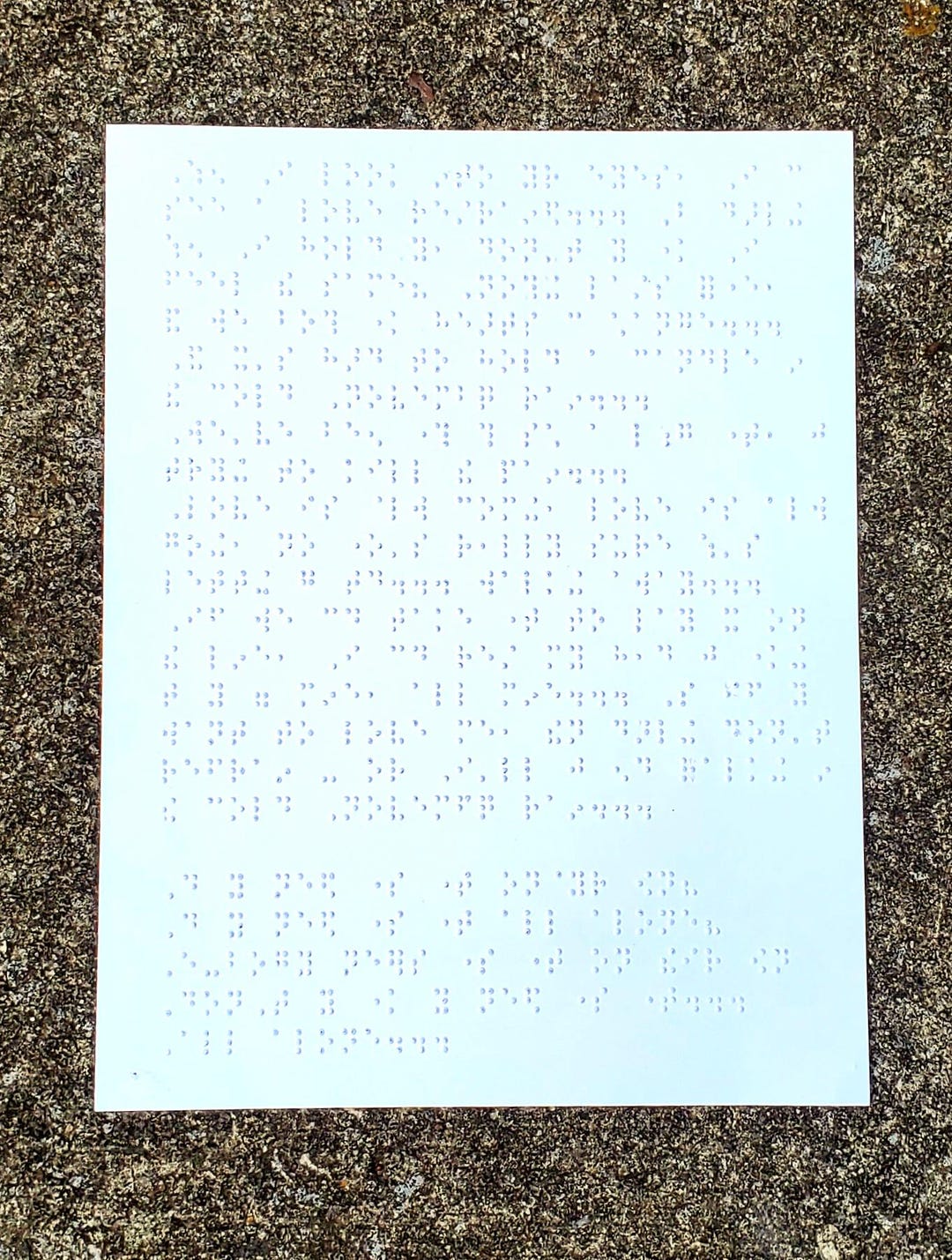 NEW Single-sided Braille Letter 8 X 12 Cardstock Ideal for Business ...