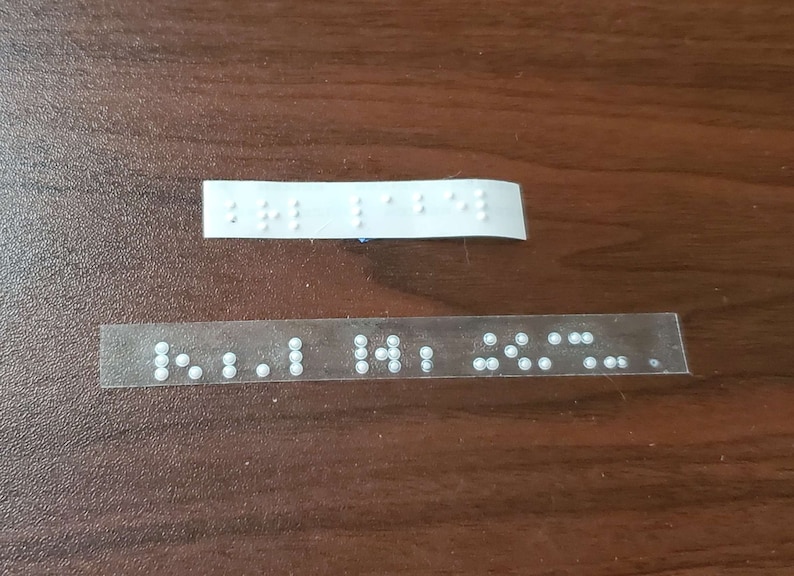 Custom Adhesive Braille Labels (english and Spanish) - Multiple Colors ...