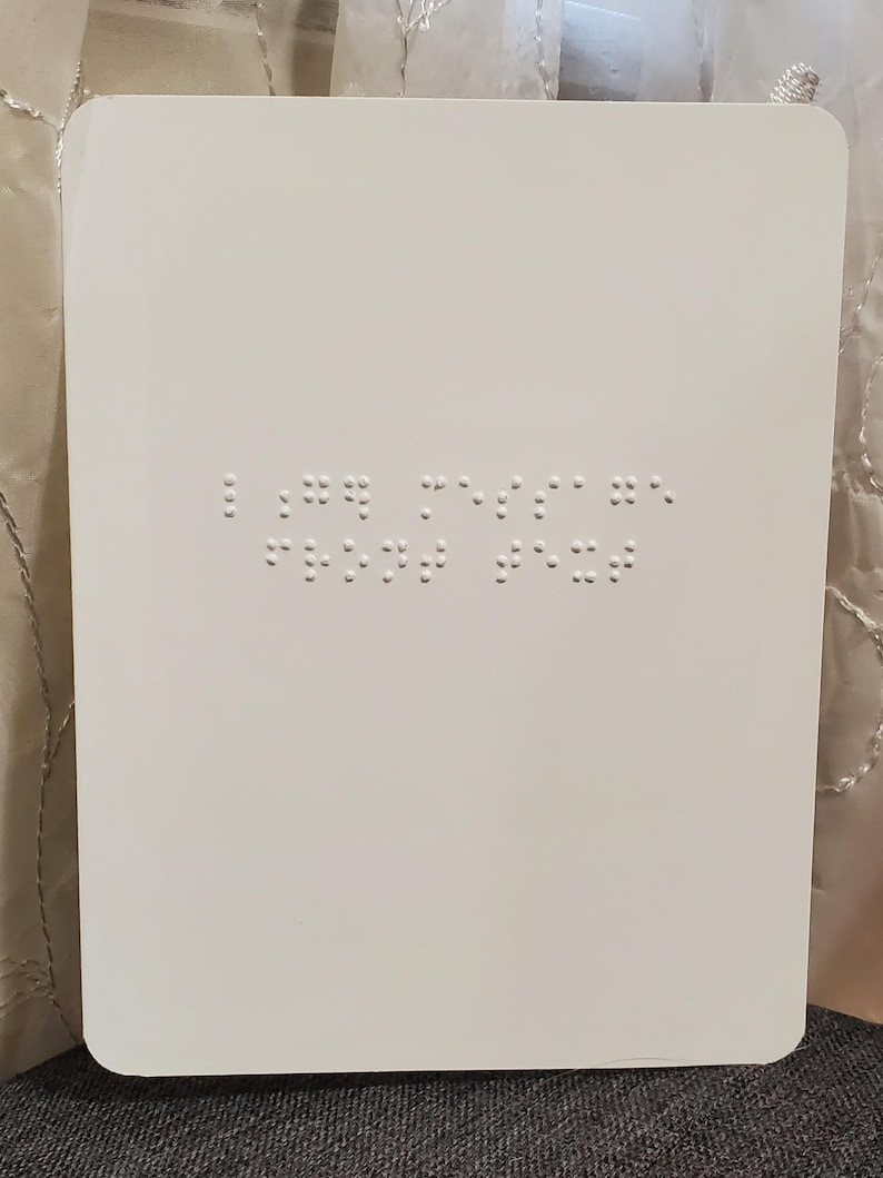 Custom Braille Greeting Card, Plain, All-occasion - Etsy