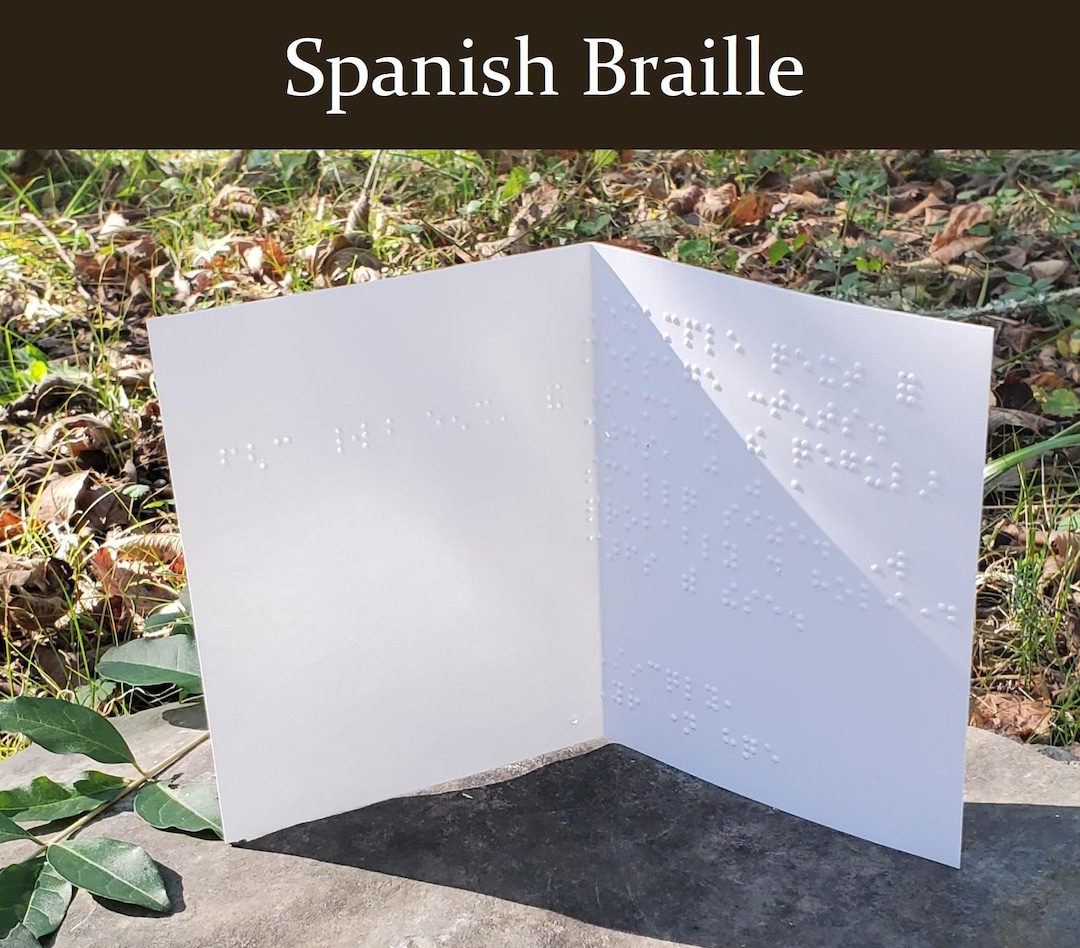 Custom Spanish Braille Greeting Card / Tarjetas De Felicitación En ...