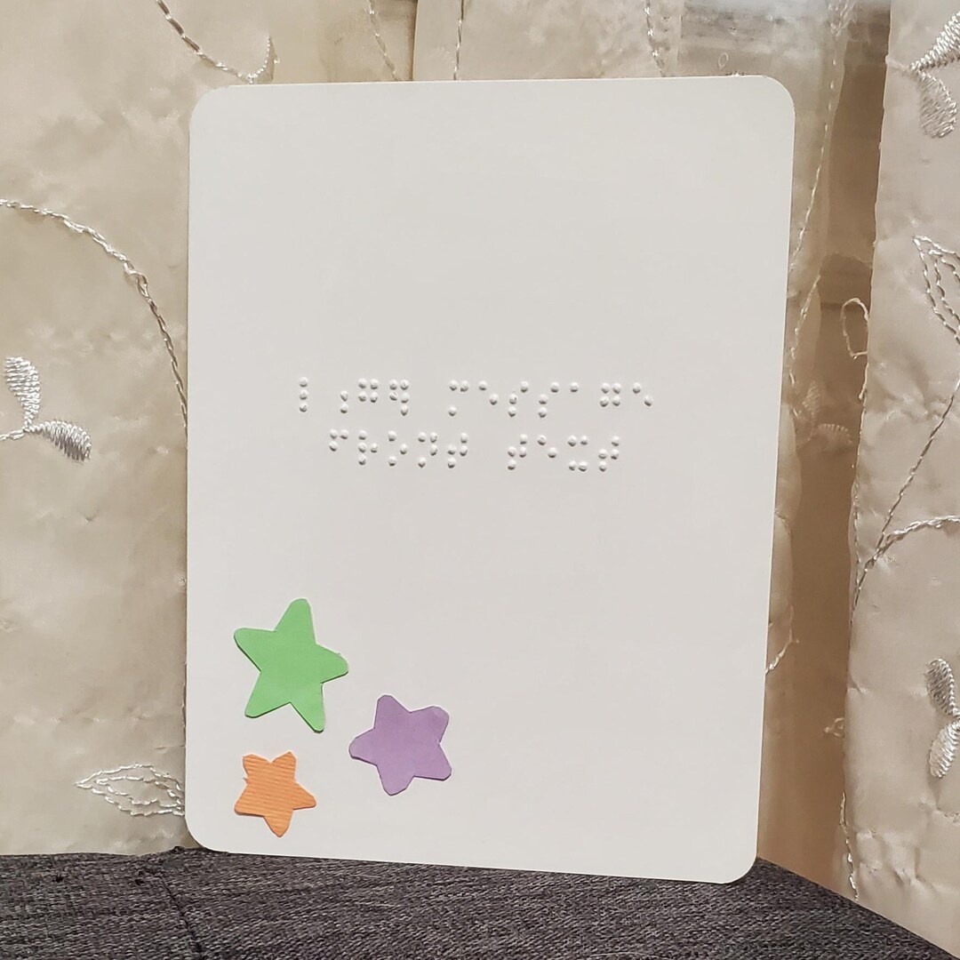 Custom Braille Greeting Card With Tactile Shapes - Etsy
