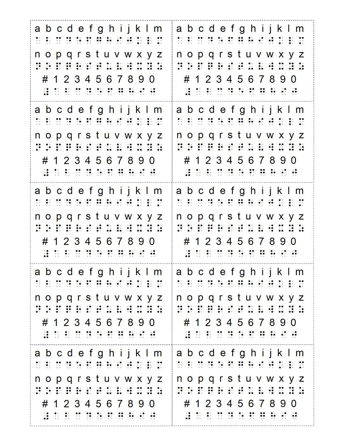 Braille Alphabet Cheat Sheet, Downloadable PDF - Etsy