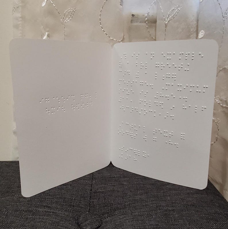 Custom Braille Greeting Card, Plain, All-occasion - Etsy