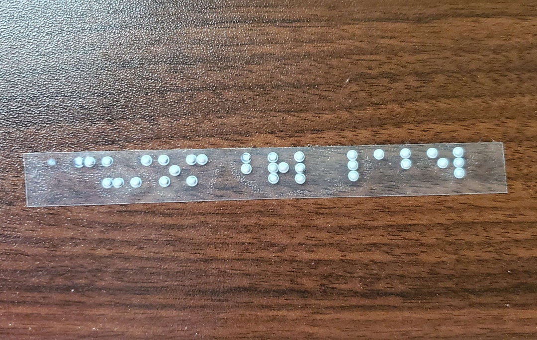 Custom Adhesive Braille Labels (english and Spanish) - Multiple Colors ...