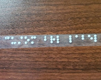 Custom Wooden Braille Labels // Braille Laundry Labels // Braille Wood ...