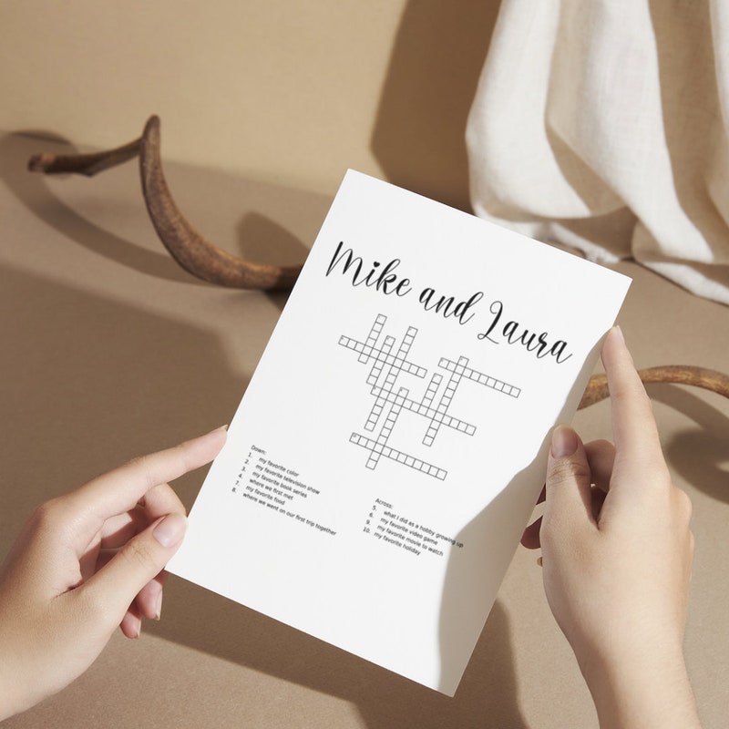 Custom Crossword Puzzle - Etsy