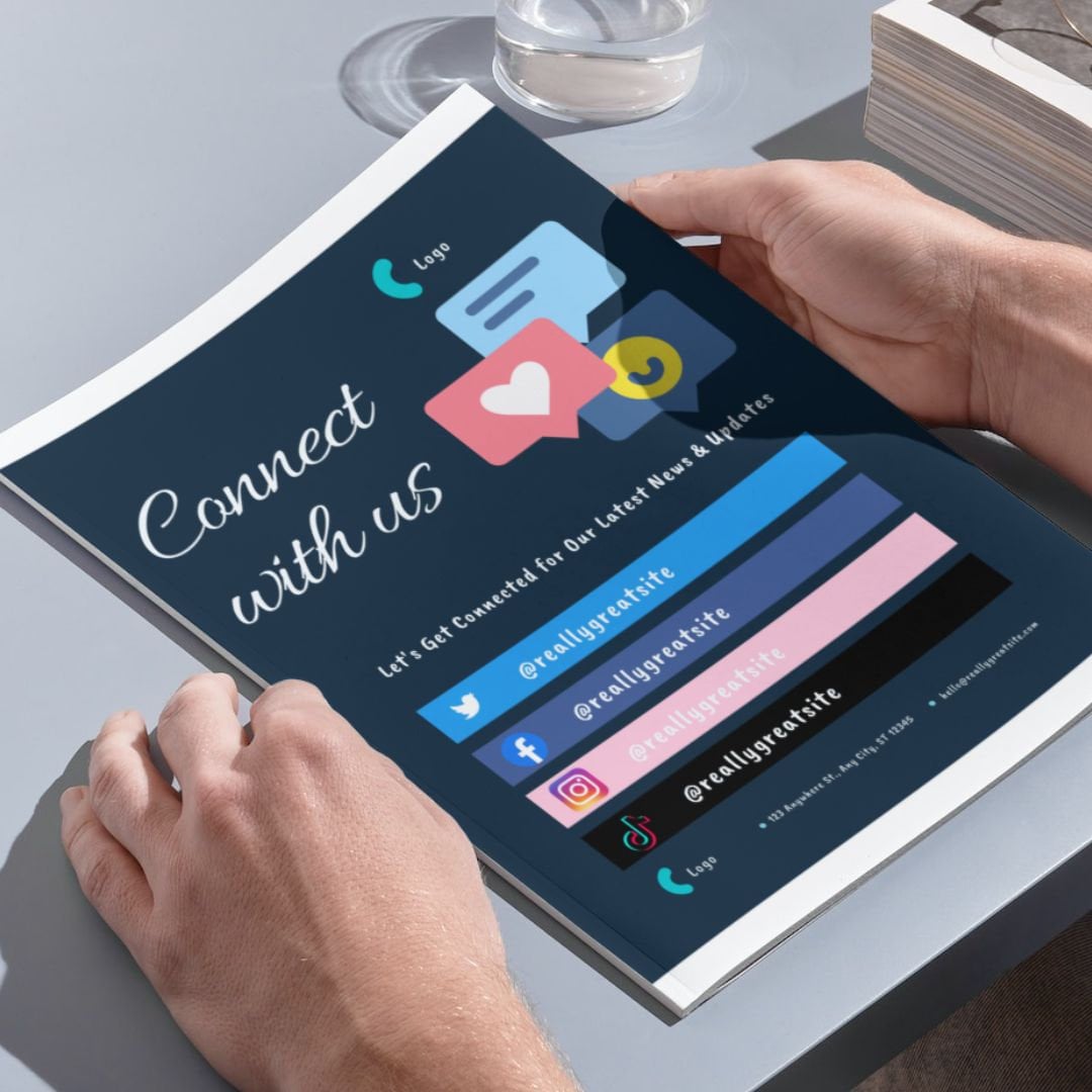 Editable Sign Connect With Us on Social Media Social Media - Etsy