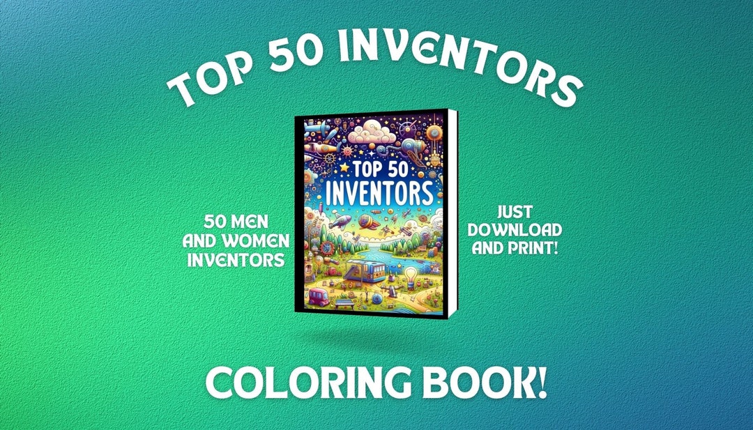 Top 50 Inventors Coloring Book: Educational Inventions (digital ...