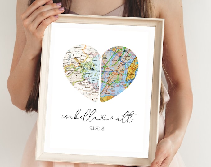 Heart Map - Etsy