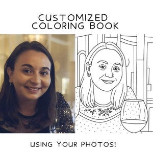 Personalized Photo Coloring Book: Custom Portrait Pages (digital) - Etsy