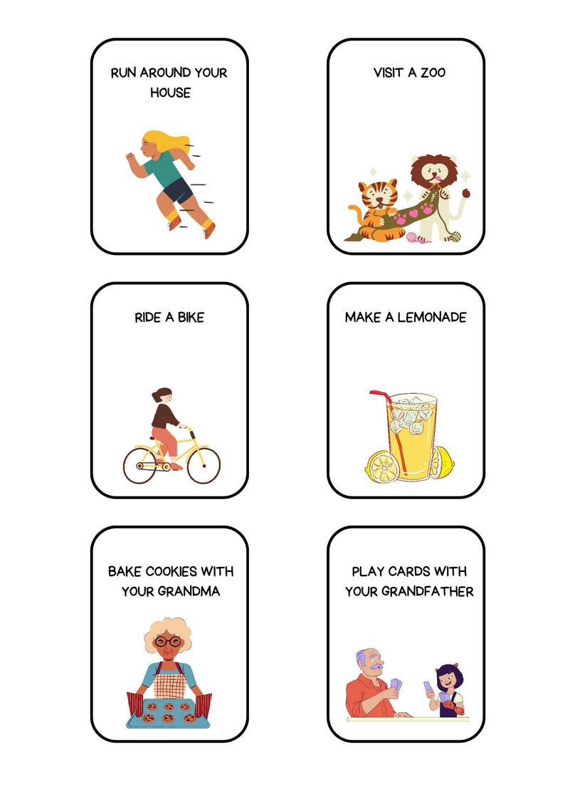 Kids Activity Cards: Fun Learning Games (printable Digital Download) - Etsy