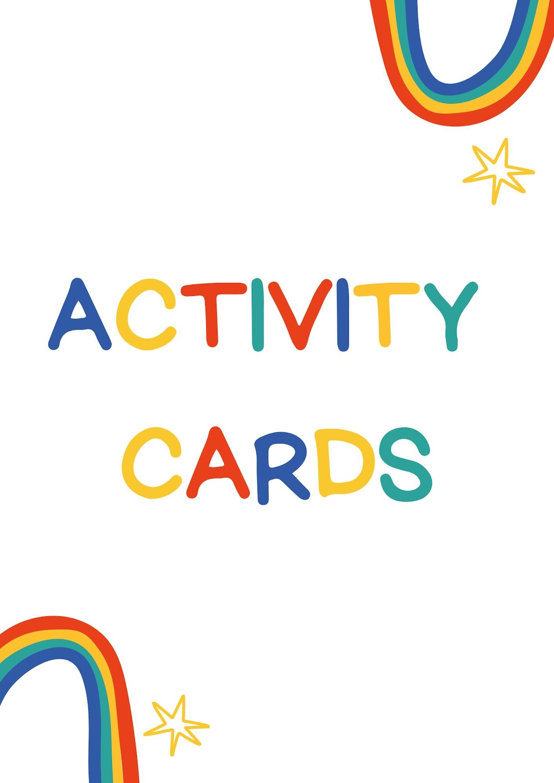 Kids Activity Cards - Etsy