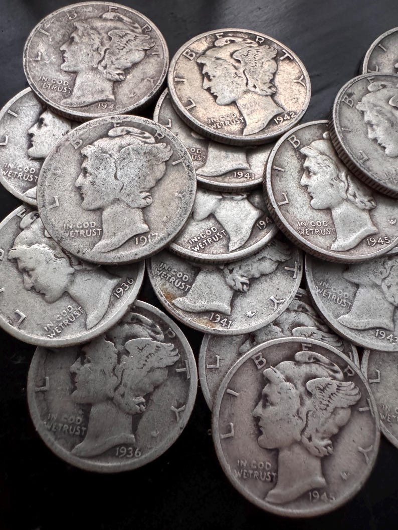 US Silver Mercury Dime - Etsy