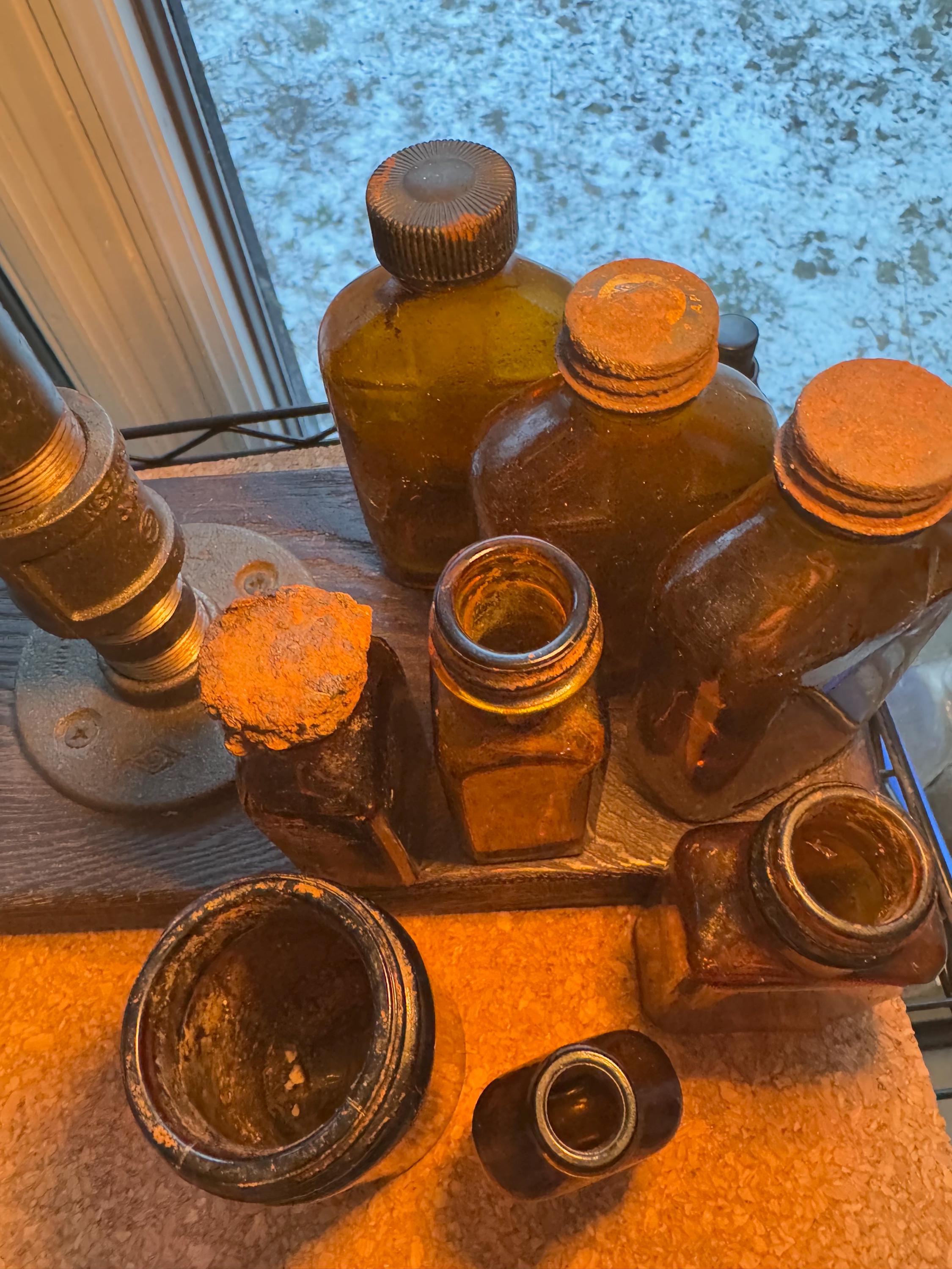 1930’s Antique Amber Bottles & Miniatures (set of 8) - Etsy