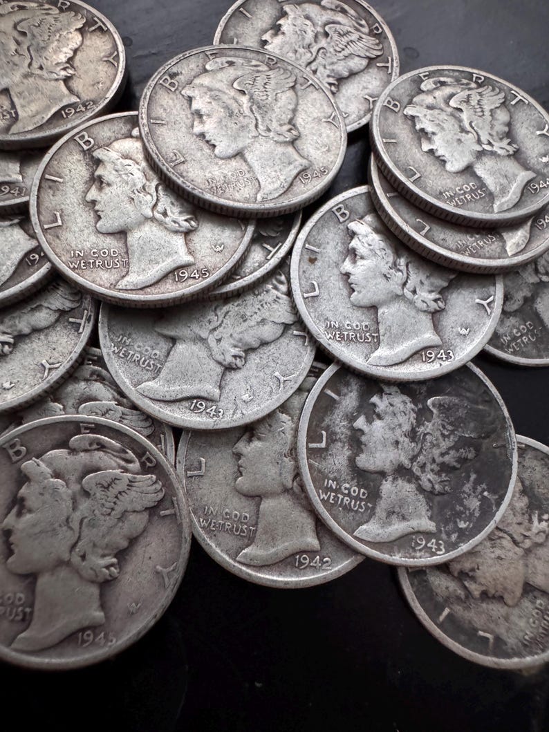 US Silver Mercury Dime - Etsy