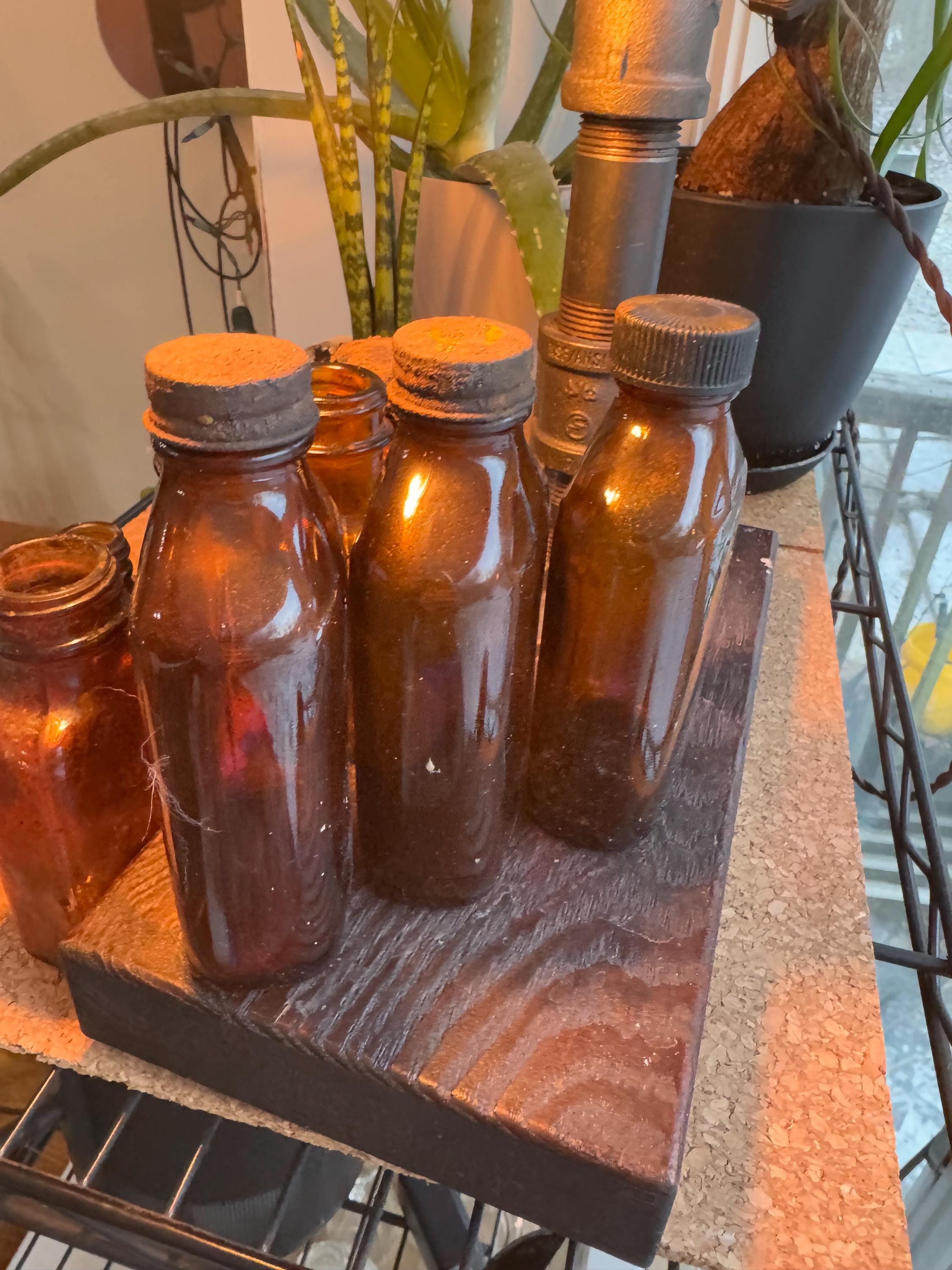 1930’s Antique Amber Bottles & Miniatures (set of 8) - Etsy