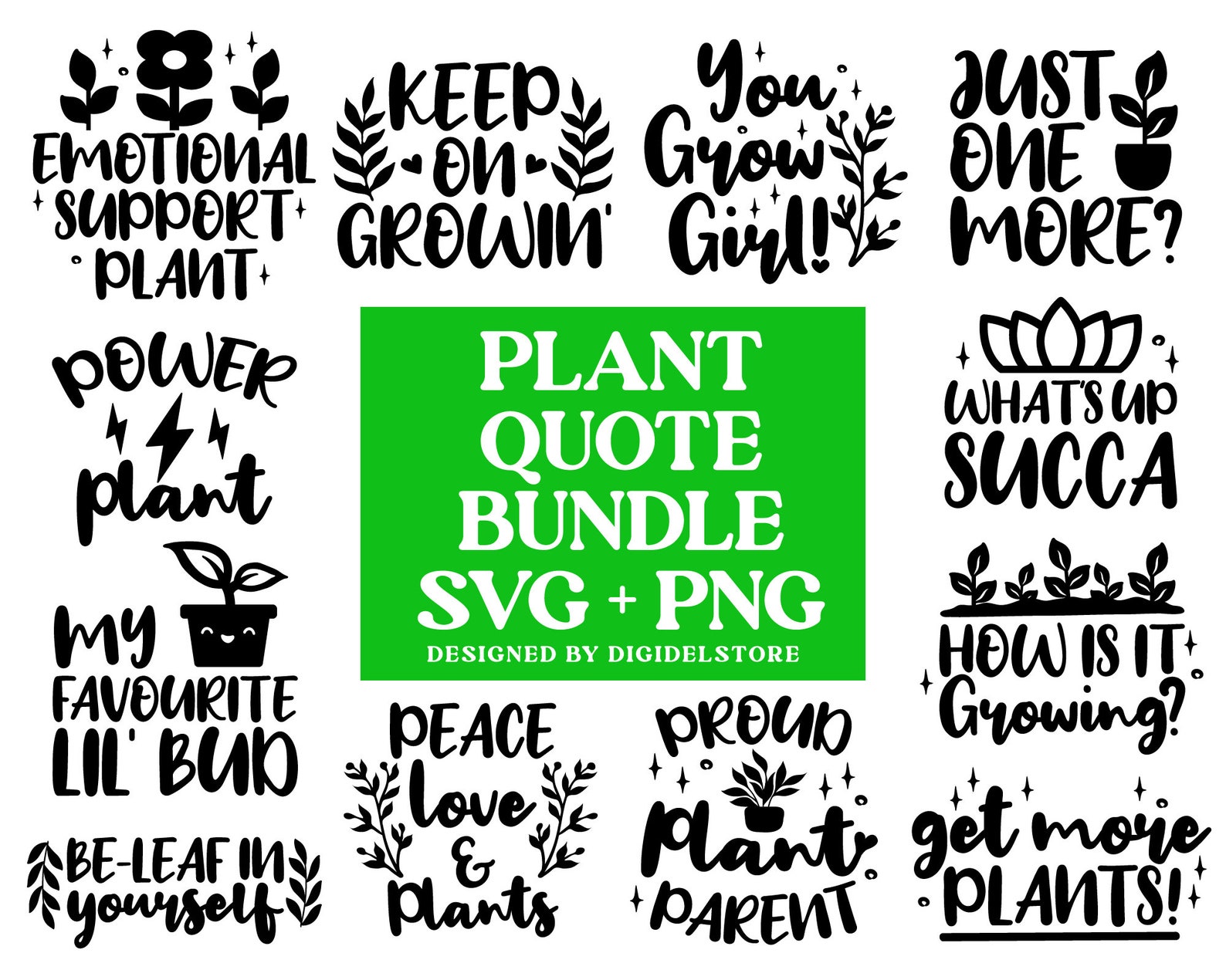 Plant Lover Bundle SVG Plant Svg Plant Quotes Funny Plant - Etsy