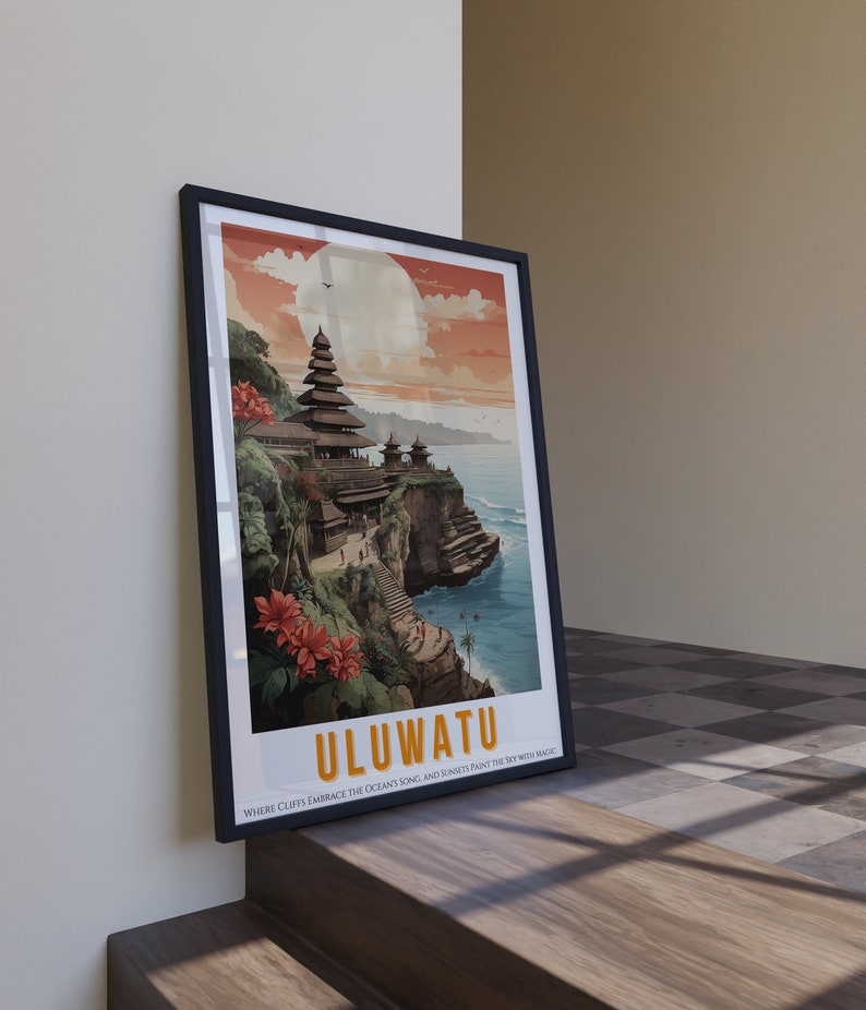 Uluwatu Travel Poster Printable Wall Art Digital Download Poster ...