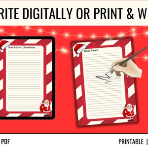 Printable Letter to Santa, Dear Santa Letter Template, Dear Father ...