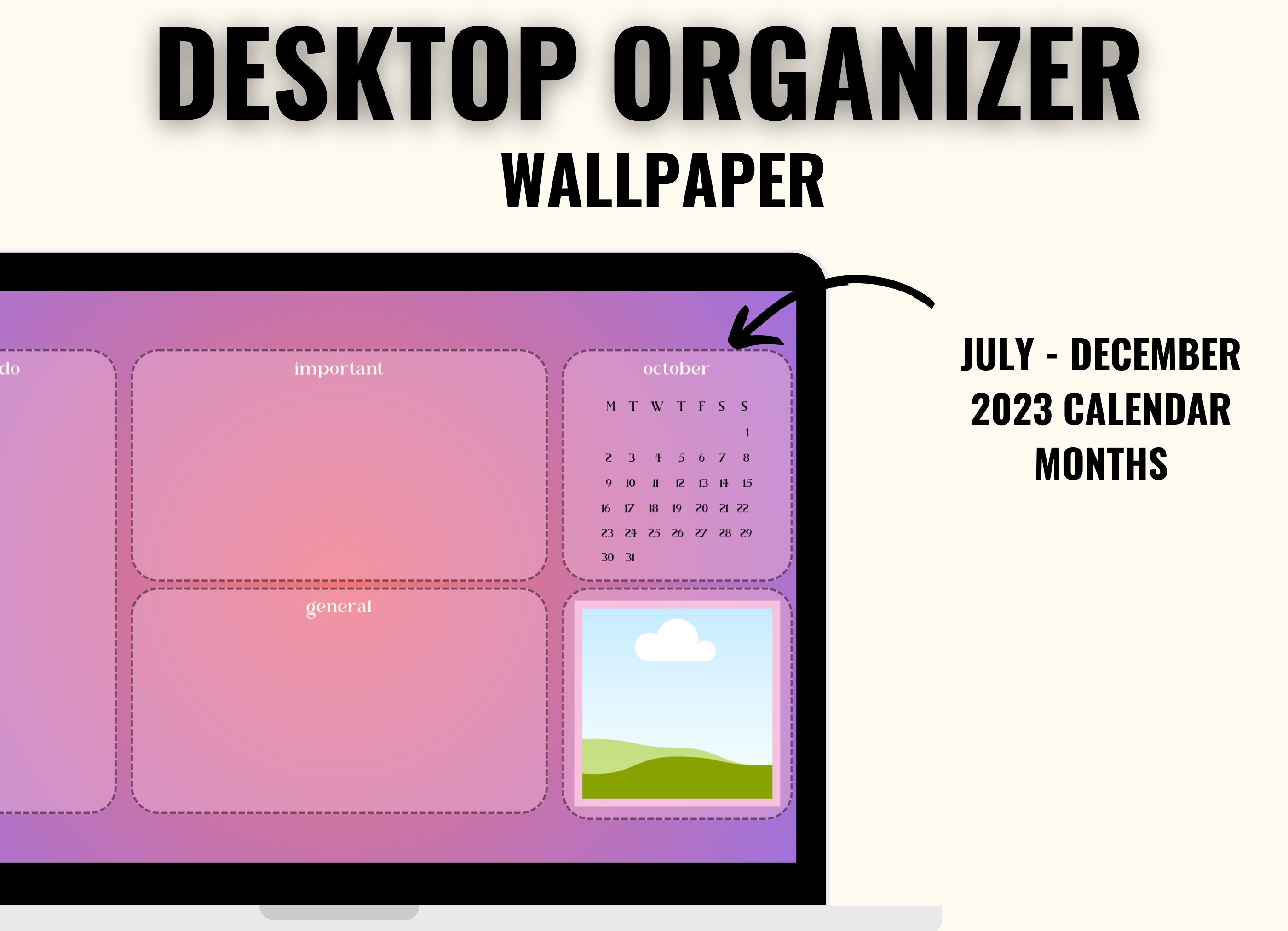 Aura Themed Desktop Organizer Wallpaper 2023, MacBook Wallpaper ...
