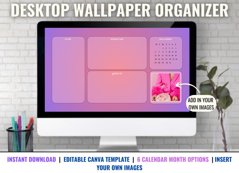 Aura Themed Desktop Organizer Wallpaper 2023, MacBook Wallpaper ...