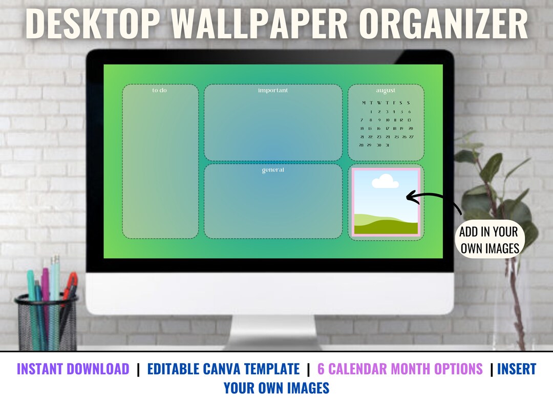 Desktop Organizer Wallpaper 2023, MacBook Wallpaper, Monthly Desktop ...
