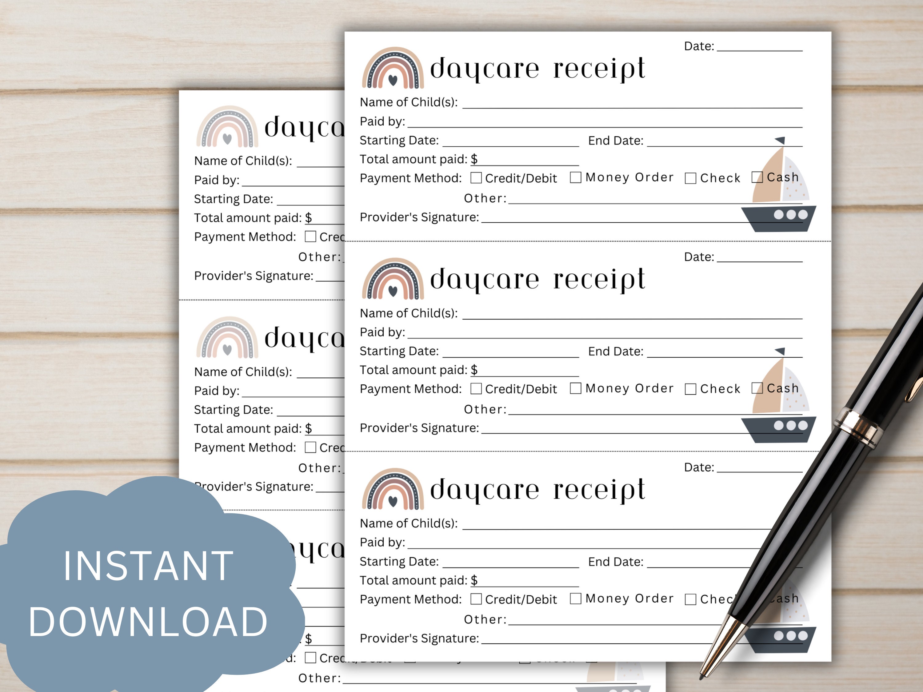 Daycare Enrollment Printable Bundle Daycare Note Home Daycare Digital ...
