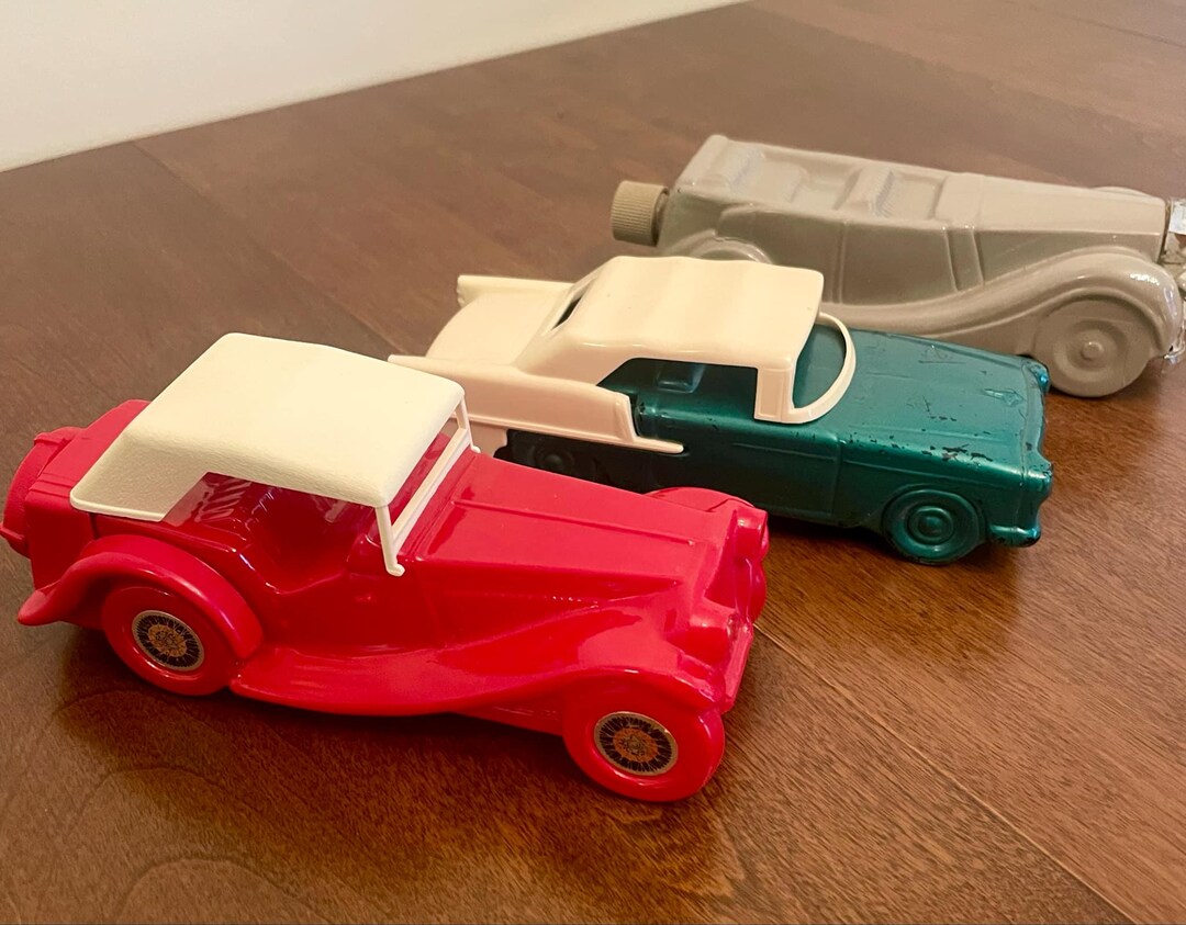 Set of Three Vintage Avon Car Cologne Empty Bottles - 1936 MG, 1955 ...