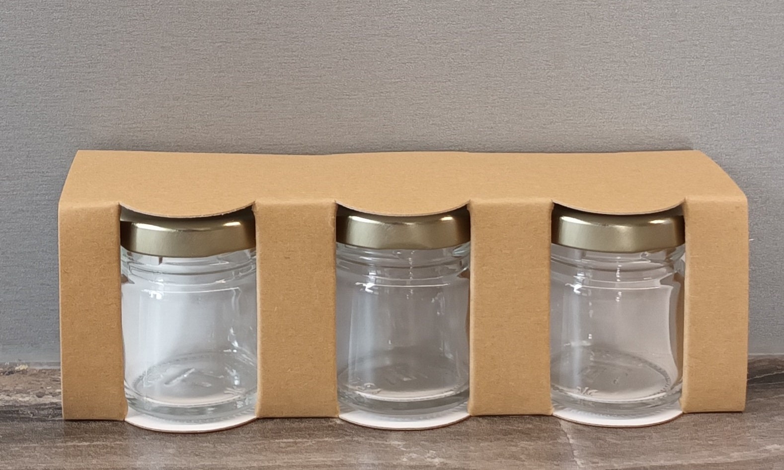 Mini 3 Jar Gift Box With Windows - Pack of 10 - Etsy UK