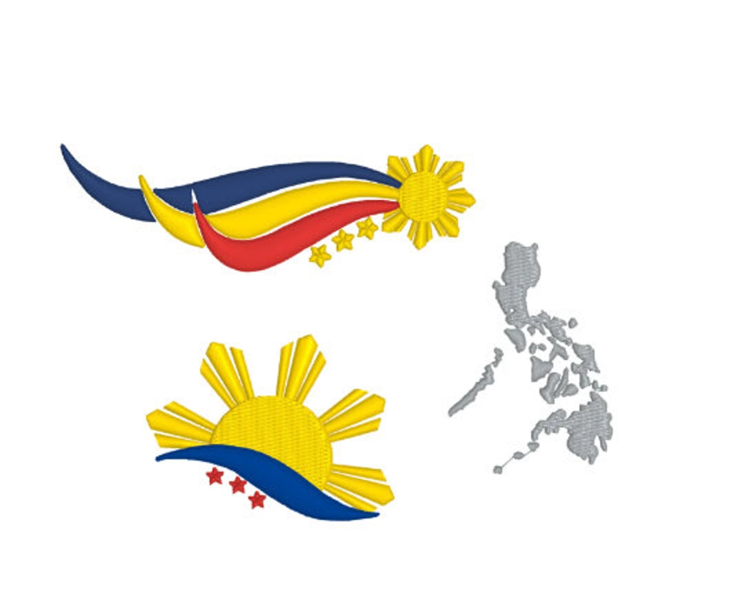 Philippines Emblem Cultural Embroidery Digital Files Instant Download ...