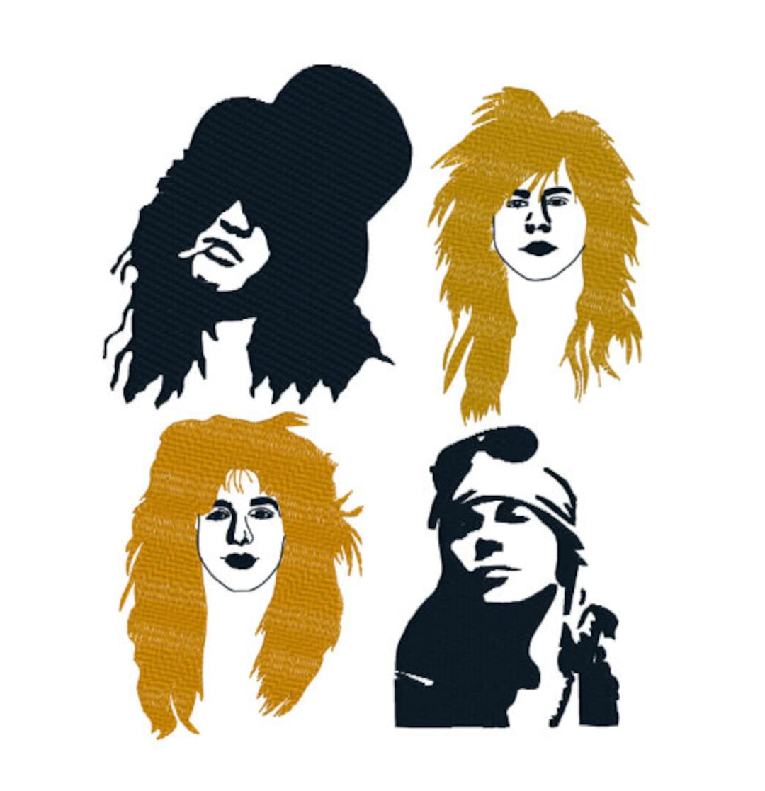 GNR Rock Band Embroidery Design Digital Files Instant Download - Etsy