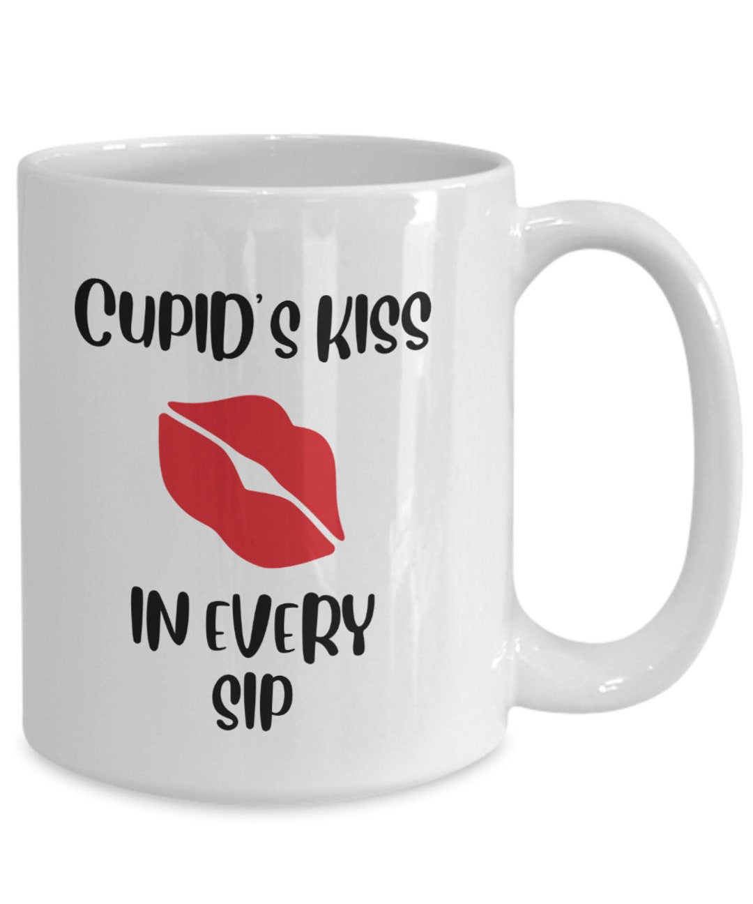 Cupid's Kiss in Every Sip Cup Funny Gift Gag Gift Ideal White Elephant ...