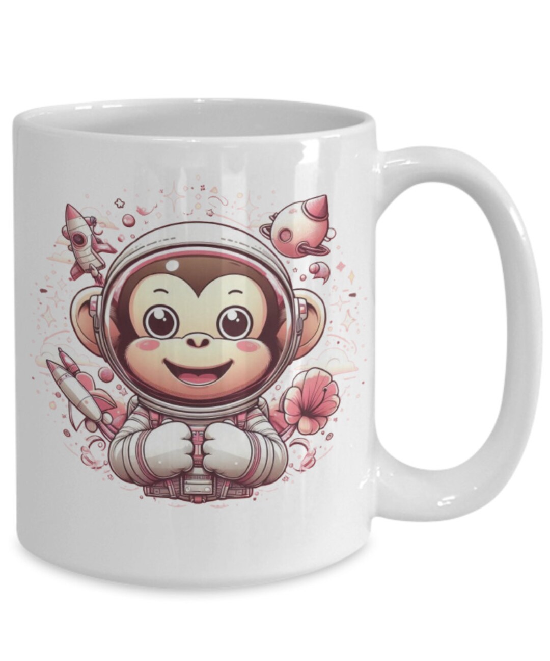 An Very Happy Monkey in Space Cup Cute Gift Monkey Gift Girl Gift ...