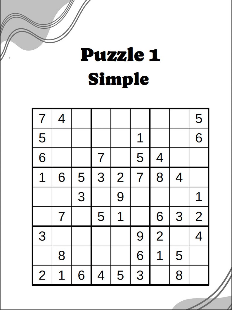 Large Print Sudoku | 400 Printable Sudokus With Solutions | Very Easy ...