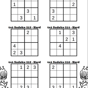 Sudoku Variants | 4x4, 6x6, 9x9 Sudokus - Easy, Medium, Hard | 600 ...