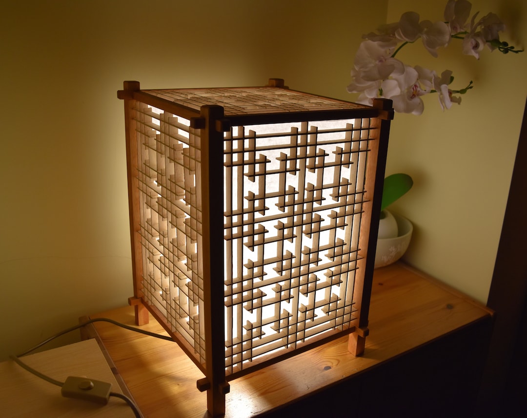 Japanese Style Handcrafted Kumiko Lantern - Etsy