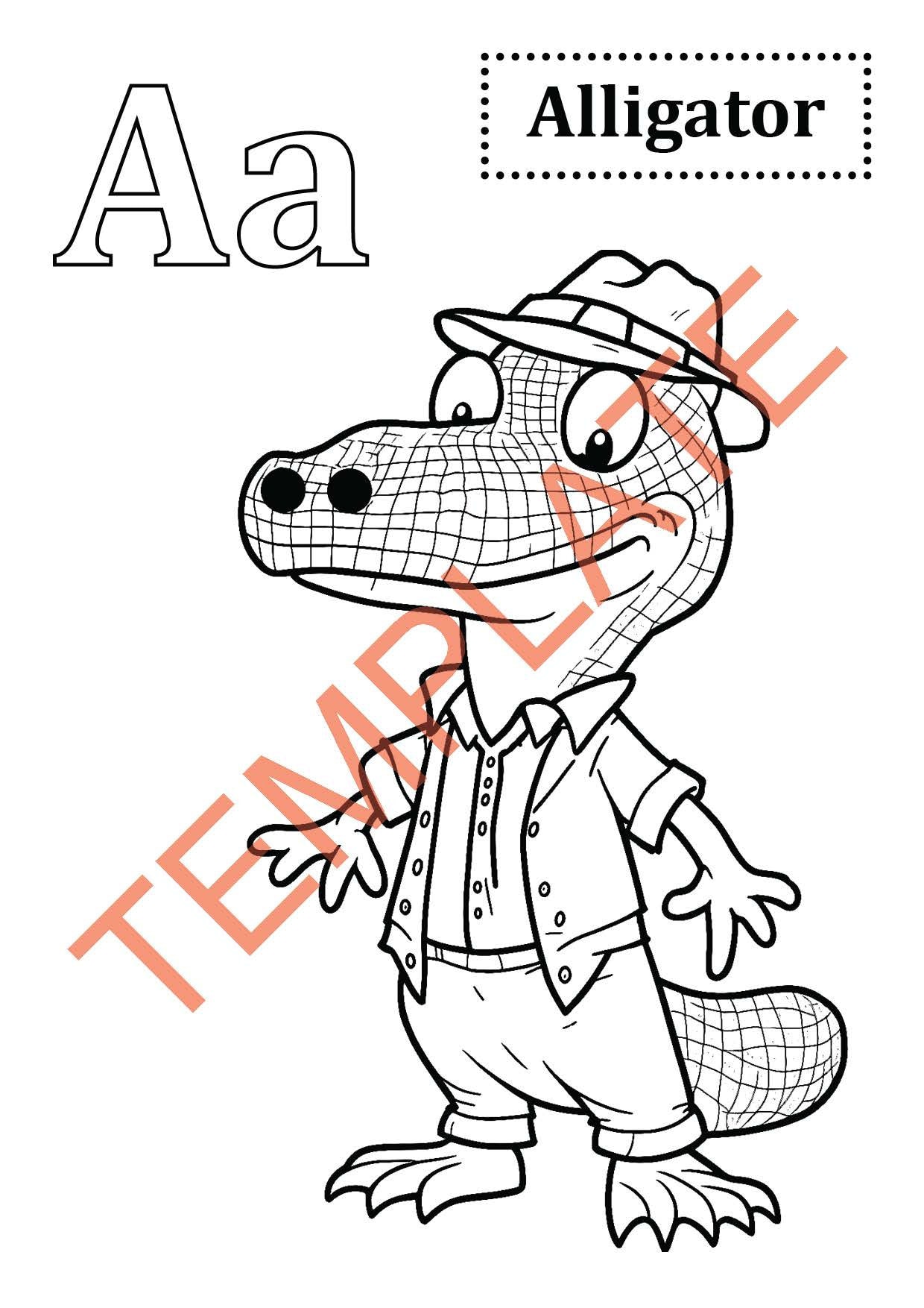 Animals A to Z Instant Download, Printable Colouring Sheets, a Great ...
