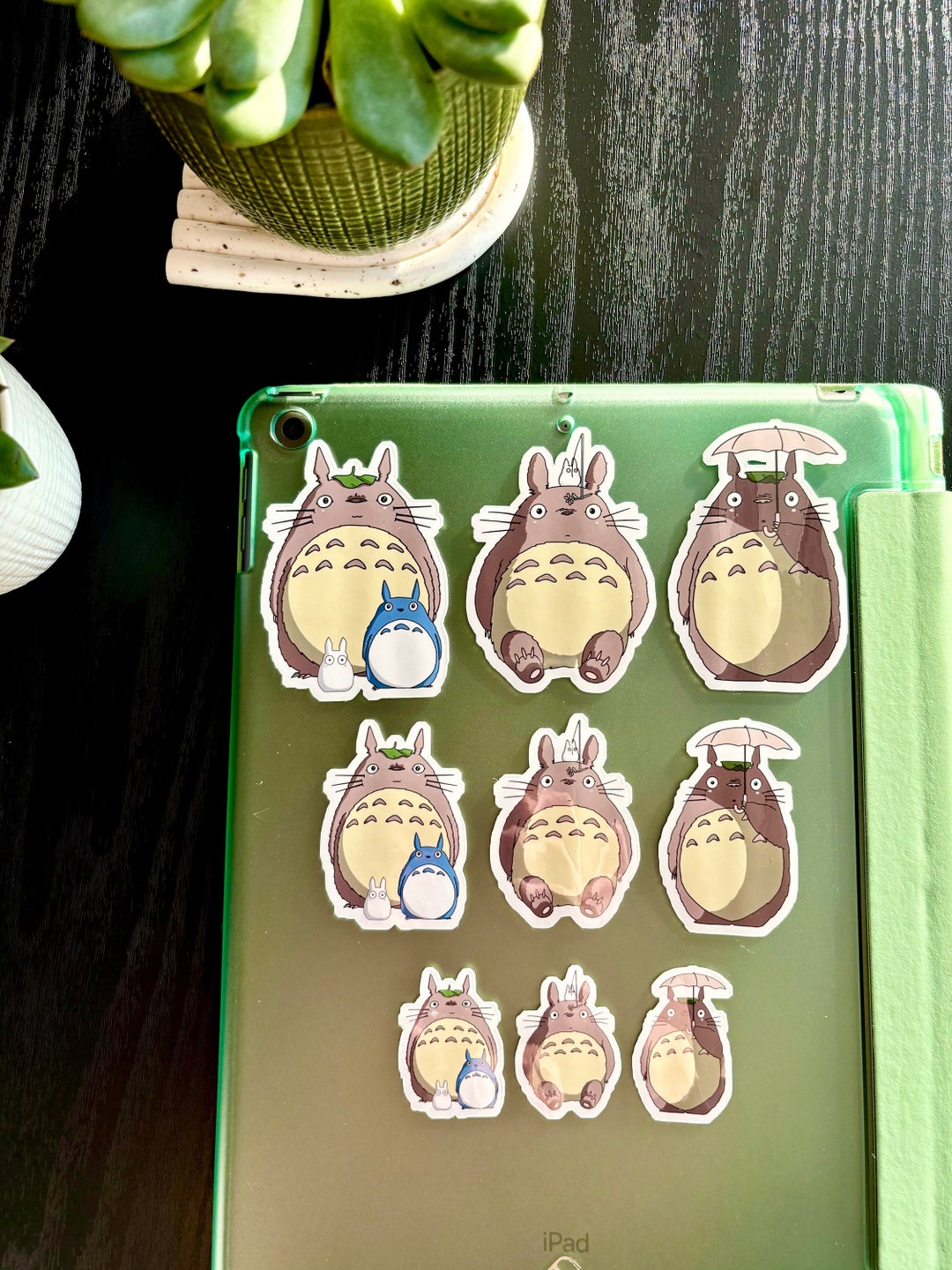 Totoro Waterproof Stickers My Neighbour Totoro Scratch Proof Laminated ...