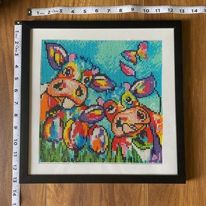 Multi-colored Cows Completed & Framed Diamond Painting - Etsy