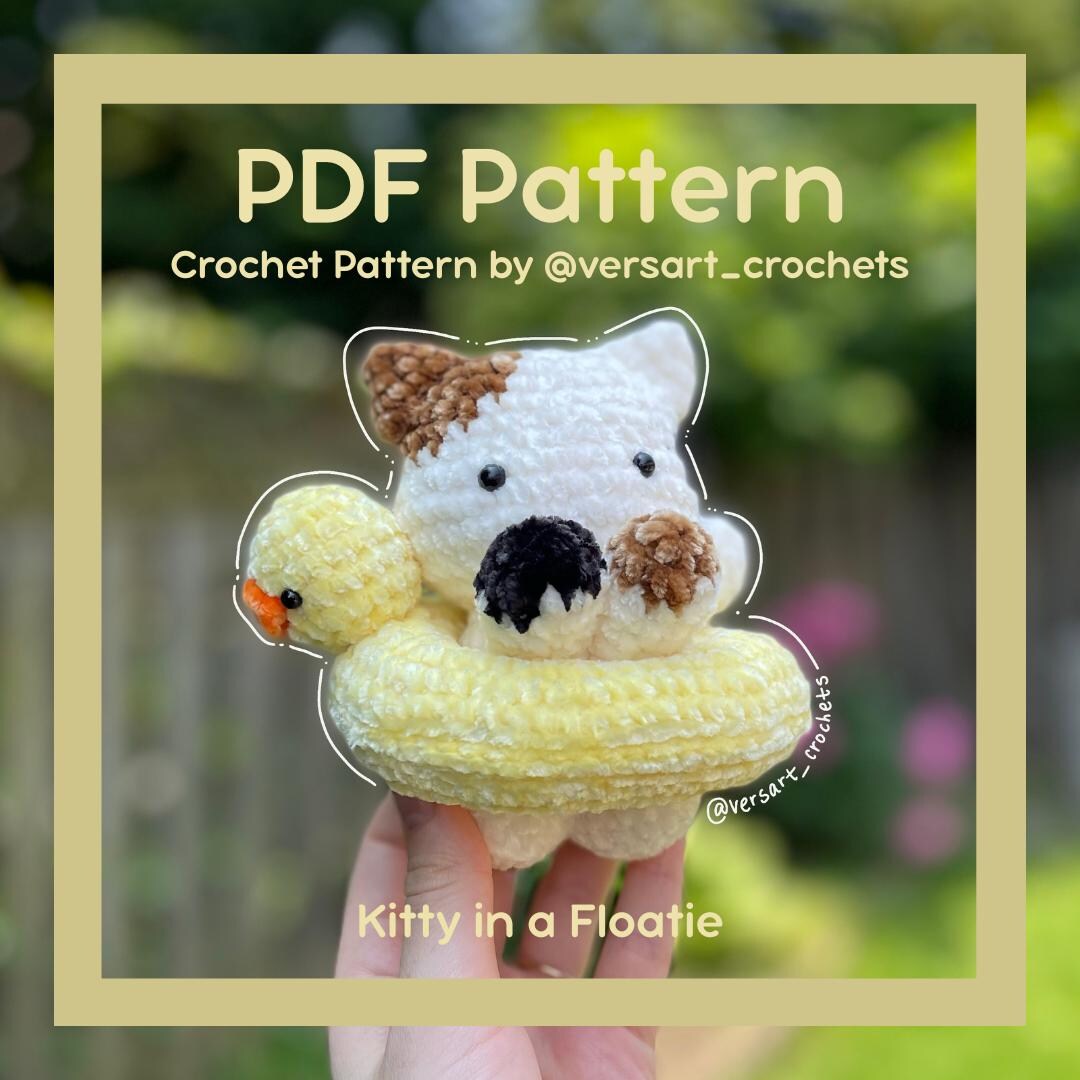 Pool Party Cat, Cat in Floatie Crochet Pattern - Etsy