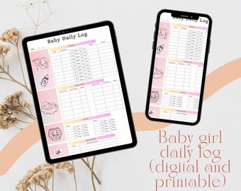 Infant Daily Log, Baby Daily Log, Baby Care Journal, Infant Activity ...