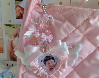 Photo Keychain mini Frame Heart-shaped Keychain - Etsy