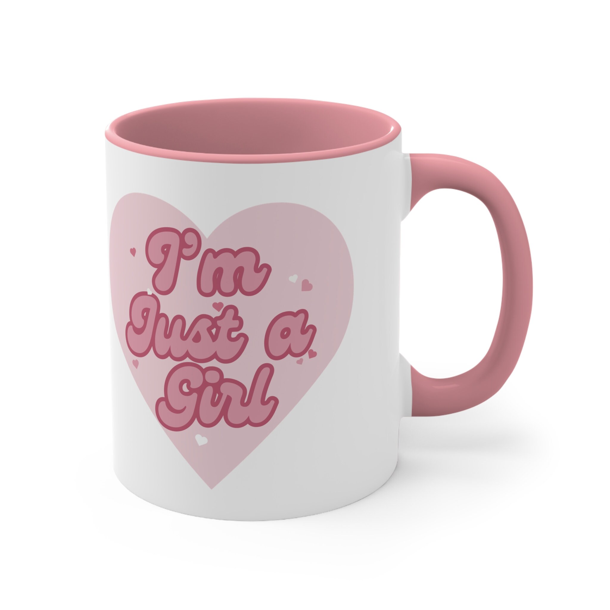 I'm Just A Girl Cute Pink Mug | Unique Holiday Gift for Her, Gift for ...