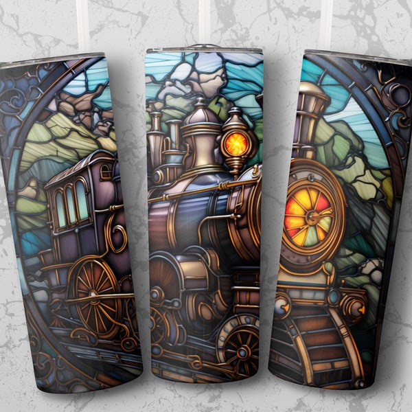 Train Stained Glass Pattern - Etsy