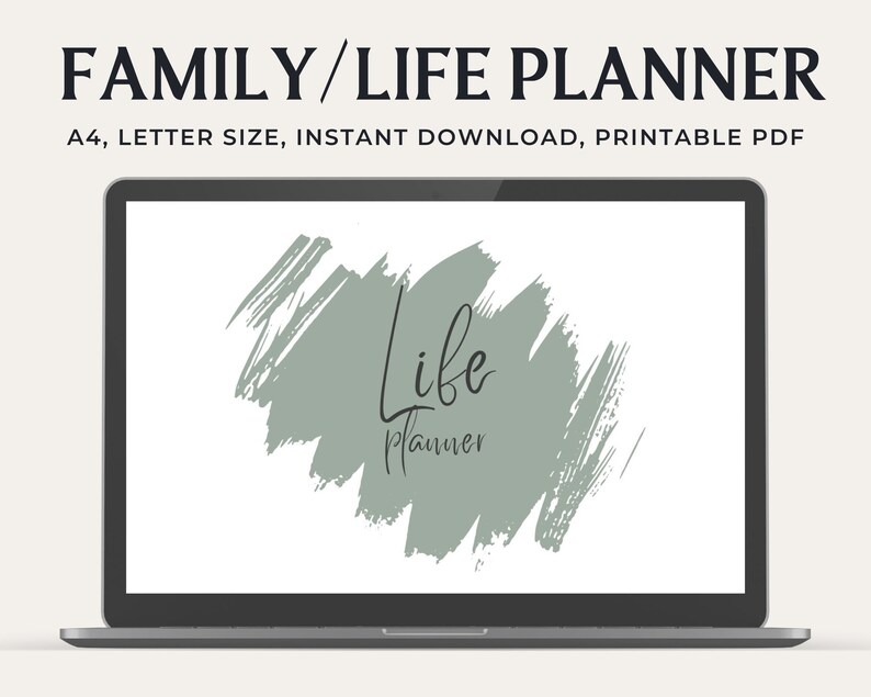 Family Life Planner PDF Printable, A4 Size, Daily Planner, Weekly ...