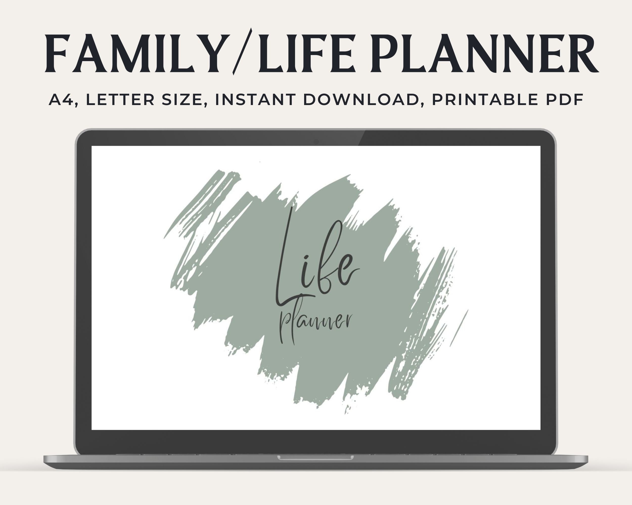Family Life Planner PDF Printable, A4 Size, Daily Planner, Weekly ...