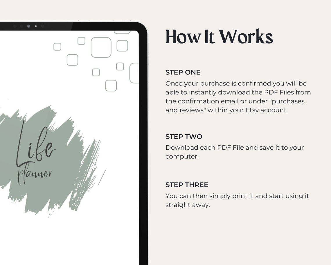Family Life Planner PDF Printable, A4 Size, Daily Planner, Weekly ...
