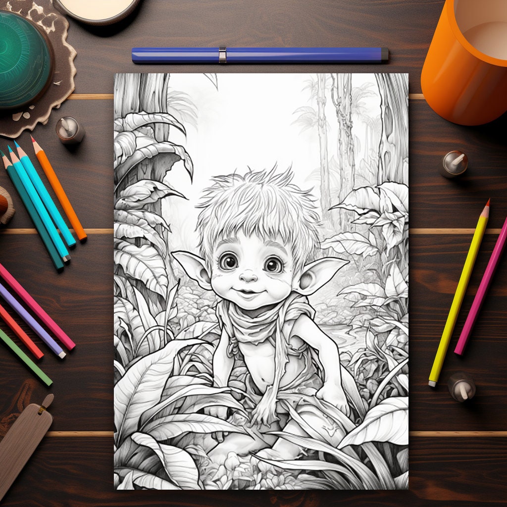 25 Coloring Pages Forest Elves Theme Coloring Book - Etsy
