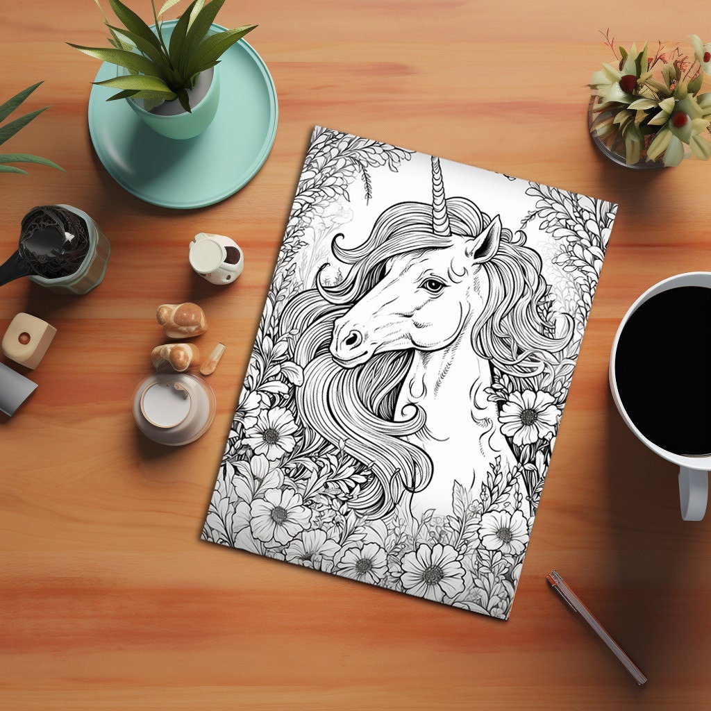Unicorn Themed Digital Coloring Pages | Step Into the Magical World ...