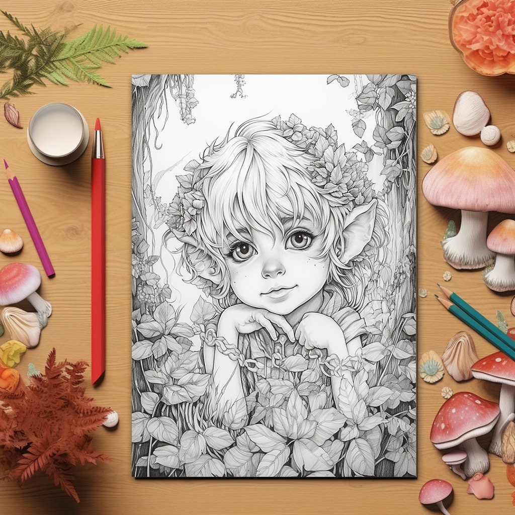25 Coloring Pages Forest Elves Theme Coloring Book - Etsy